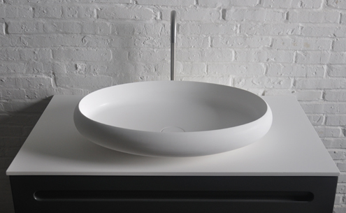 Ideavit Solidego Oval Vessel Bathroom Sink, White