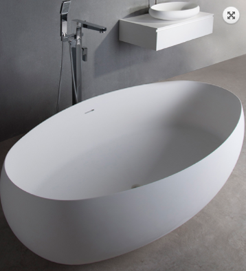Ideavit Solidego Elongated freestanding bathtub. 67x37x22 inch White